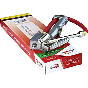 EPAuto Commercial Grade Dual Head Tire Inflator Gauge with Air Hose