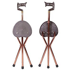 Asixxsix Walking Cane, Widened Folding Aluminum Alloy Durable Walking Chair for Outside
