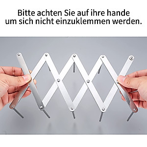 2 Pcs Pot Lid Holder, Pots and Pans Organizer for Cabinet, Adjustable Pot Lid Organizer, Stainless Steel Pot Lid Plate Organizer Rack Holder for Kitchen Pantry Organization, with 6 x Adhesive Hooks