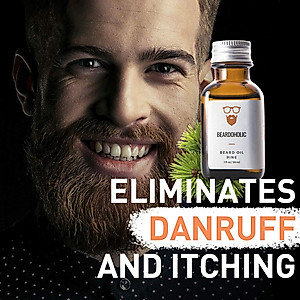 Beardoholic Natural Beard Oil Pine Scented 1 Ounce (30 ml)