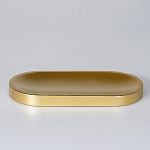 Victoria Elit Bathroom Set 6 Pieces in Gold Color / Dustbin, Toilet Brush, Towel Holder, Soap Dispenser, Toothbrush Holder and Soap Tray / Resin Metarial