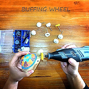 JIALUCONG 10pcs 1/8inch Cashmere Polishing Buffing Wheel for Dremel Polishing Kit - Polishing Wheel or Silver Polish Wheel - Watch Polishing Kit - Jewelry Polishing Kit…