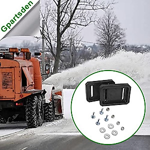 Gpartsden 784-5580 Snowblower Plastic Reversible Slide Shoes with Mounting Hardware Replaces for MTD Cub Cadet Yardman Parts 784-5580-0637 Set of 2