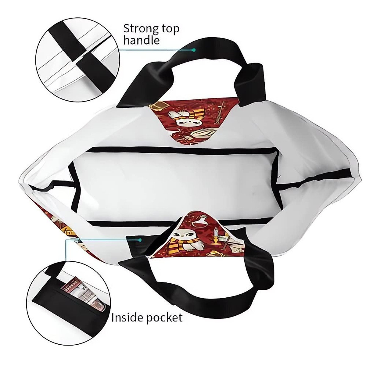 Magic house Tote Bag For Women Shopping Beach Travel Work Large Canvas Reusable Portable Grocery Bag