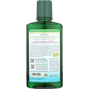 Auromere Ayurvedic Mouthwash - Vegan, Fluoride Free, Alcohol Free, Natural, Non GMO (16 fl oz), 1 Pack