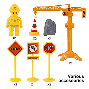 NETNEW Take Apart Construction Trucks Toys for 3 4 5 6 Year Old Boys with Electric Drill and Map Kids Stem Building Toy