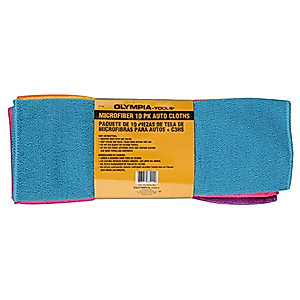 Olympia Tools Microfiber 10 Pk Auto Cloths, 87-222