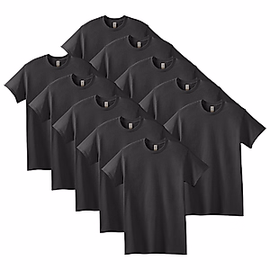 Gildan Heavy Cotton T-Shirt G5000, Black (10-Pack), Small