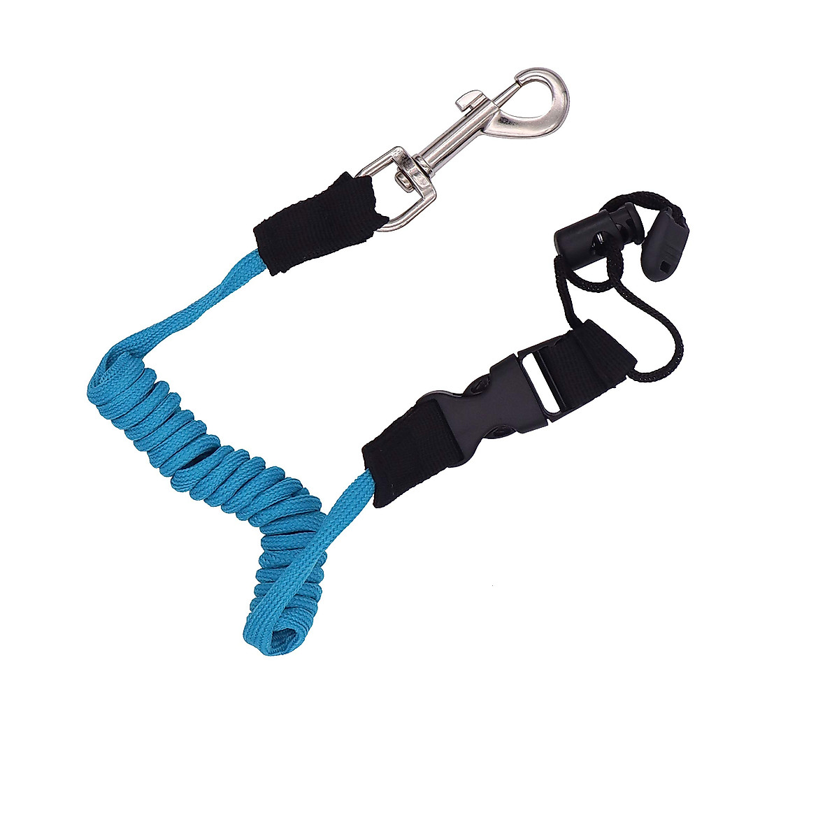 METER STAR 2 PCS Random Color Anti-Lost Elastic Kayak Canoe Paddle Leash Safety Boat Fishing Rod Pole Coiled Lanyard Cord Tie Rope