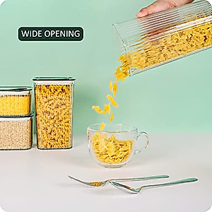 Annaklin Airtight Food Storage Containers for Pantry 6 Pack, Kitchen Storage Containers with Lids Airtight Stackable, Insect Proof, Pantry Organization and Storage Containers, Clear Canister Set