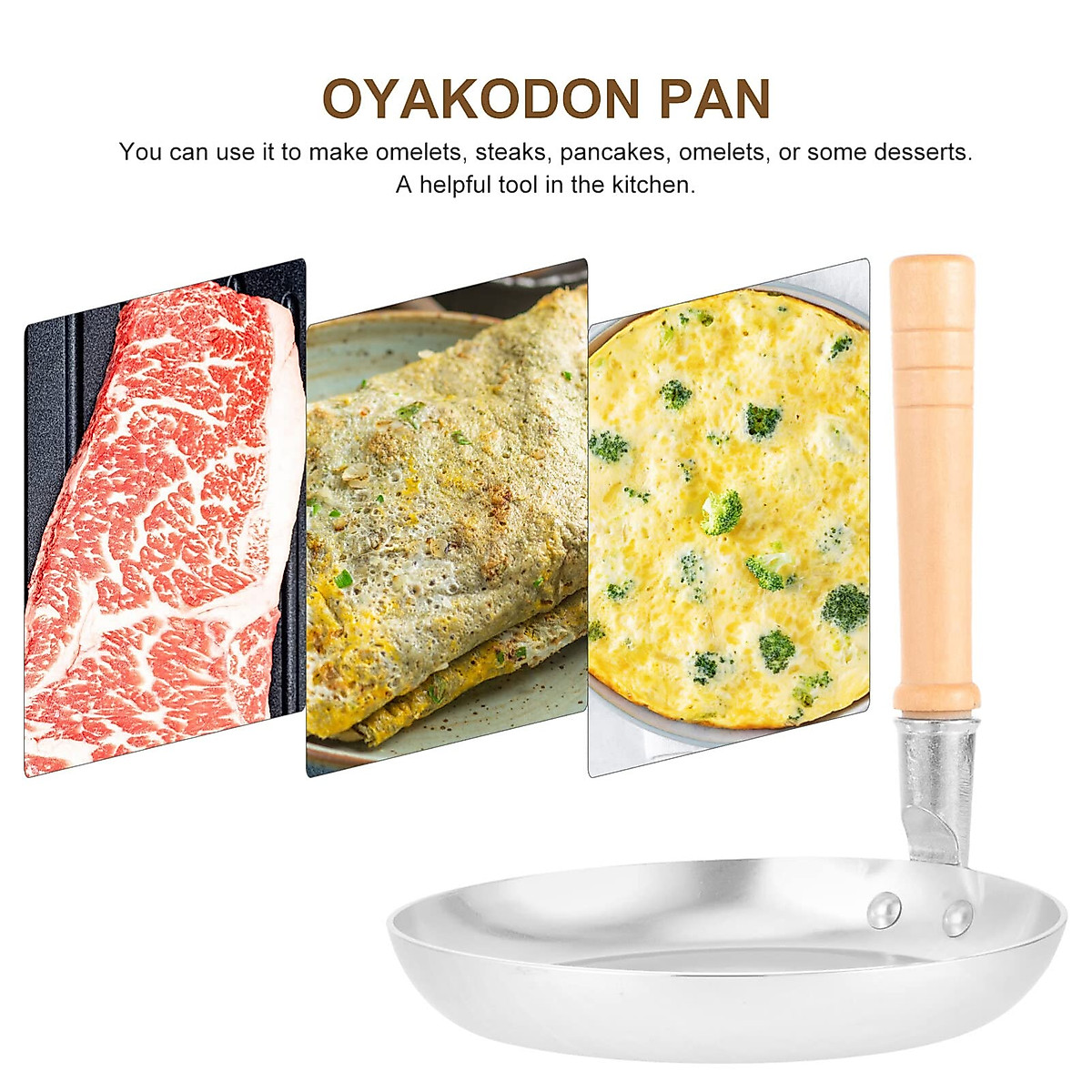 UPKOCH Japanese Tamagoyaki Pan Egg Frying Pan Japanese Oyakodon Pan Omelette Fried Pan Non Stick Cooker Pan Metal Pancake Pan Breakfast Cooking Pan Mini Cookware for Kitchen
