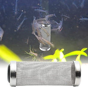 Bivethoi Stainless Steel Aquarium Filter Intake Cover, 16mm Shrimp Filter Guard Metal Fish Tank Filter Intake Strainer, Mesh Tube Filter Net Cover Aquarium Inlet Filter Screen for Fish Tank
