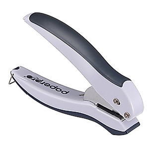 Bostitch Office EZ Squeeze One-Hole Punch, 10 Sheet Capacity, Lightweight, Gray/Blue (2402)