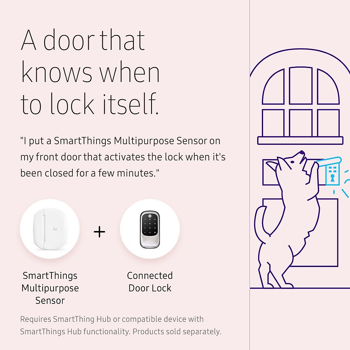 Samsung SmartThings GP-U999SJVLAAA Door & Window Multipurpose Sensor, White, 1 Count (Pack of 1)