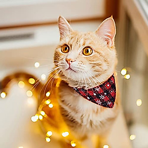 Christmas Dog Bandanas 3 Pack, Elk and Santa Bandana, Reversible Triangle Scarves for Dogs Cats Pets, Premium Durable Fabric, Adjustable Fit