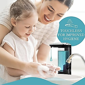 Rechargeable Automatic Soap Dispenser Touchless. Large 22oz Dual Wall Mountable or Countertop Liquid Hand Soap Dispenser for Kitchen Sink. Automatic Soap Dispenser Bathroom.