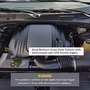 Glaobule Battery Operated Mouse Reducer Repellers Ultra Sonic Indoor Rat Deterrent Get Rid of Rodent Electronic Repeller Under Hood Attic Garage Home Pest Rodent Control Vehicle Protection, 2 Pack