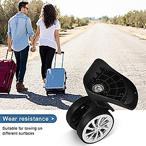 YHG Luggage Swivel Wheels, Luggage Replacement Wheels, Suitcase Wheels for Luggage, Suitcase Replacing and Repairing(2pcs), No Universal Luggage Replacement Wheel