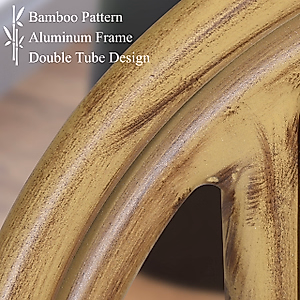 PURPLE LEAF French Counter Height Bar Stool Set of 2 25" Bamboo Print Finish Patio Bar Chairs with Back Rattan Bar Chairs French Bistro Set for Kitchen Outdoor Counter Stool Grey