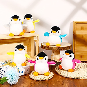 Kasyat 12 Pieces Mini Plush Penguin Stuffed Toys Animal, Cute Small Baby Penguin Stuffed Doll Keyholder Bag Pendant Valentine's Day Birthday Party Favor Present for Boys Girls(Classic Style)