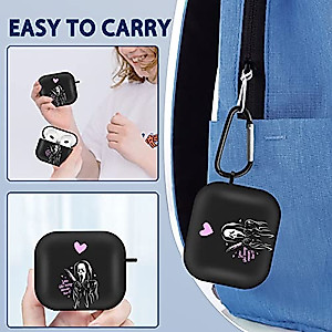 Ulirath Case for AirPod 3rd Skull Funny Unique Design Unique Pattern Scary Cute for AirPods Air Pods 3 Design Skeleton Cover Cases Skin for Boys Girls Kids Skull