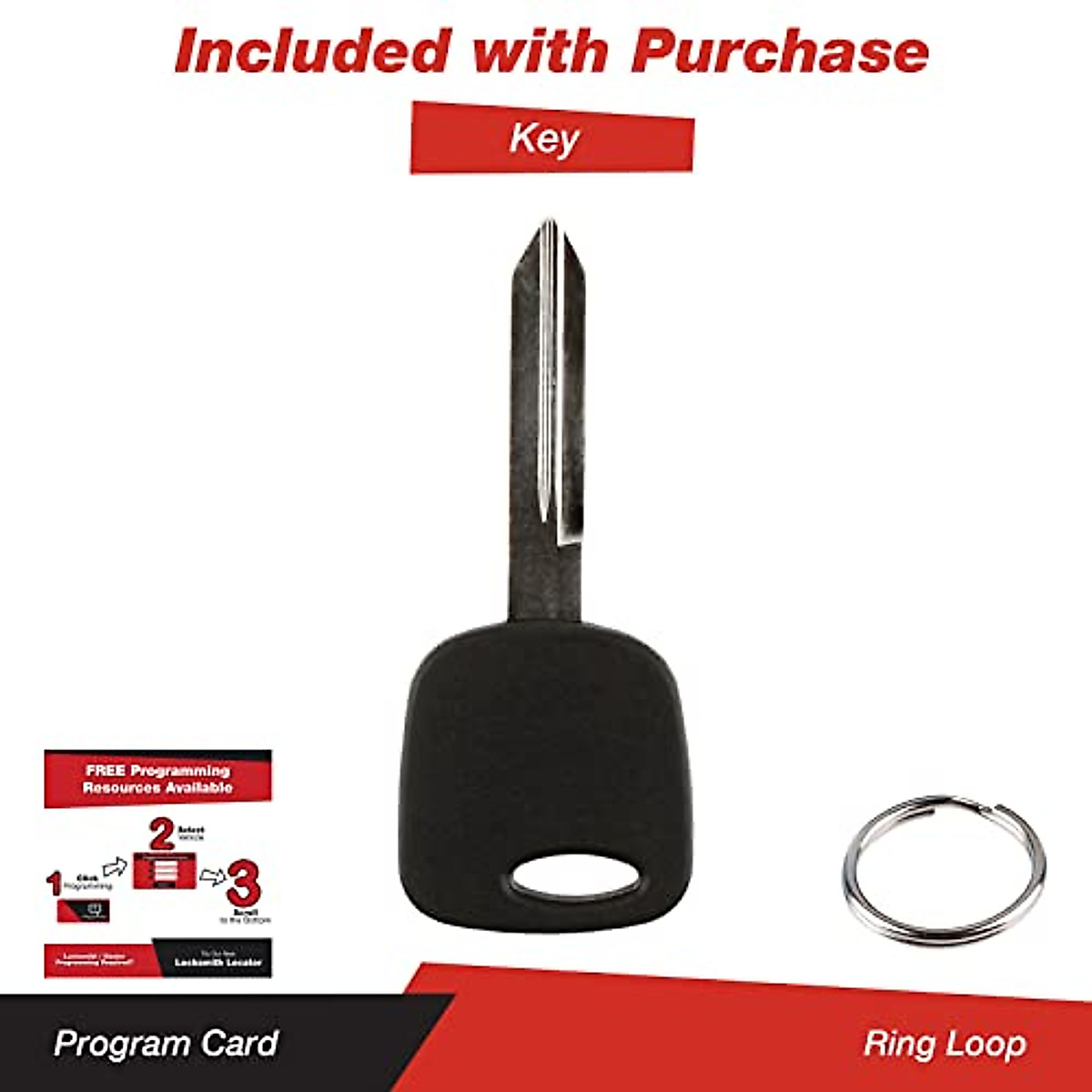 KeylessOption Keyless Entry Remote Fob Uncut Car Ignition Key for Ford Mustang Excursion Expedition Explorer Taurus Lincoln Navigator Town Car