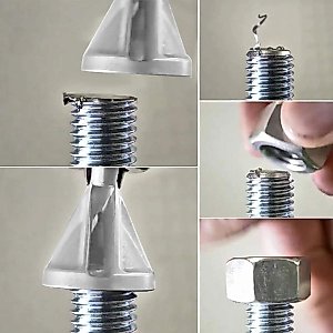 MEW 2PCS Deburring External Chamfer Tool, Grinding Angle Trimming Tool for Chuck Drill Bit (Triangular Handle Chamfer and Hexagonal Handle Chamfer)
