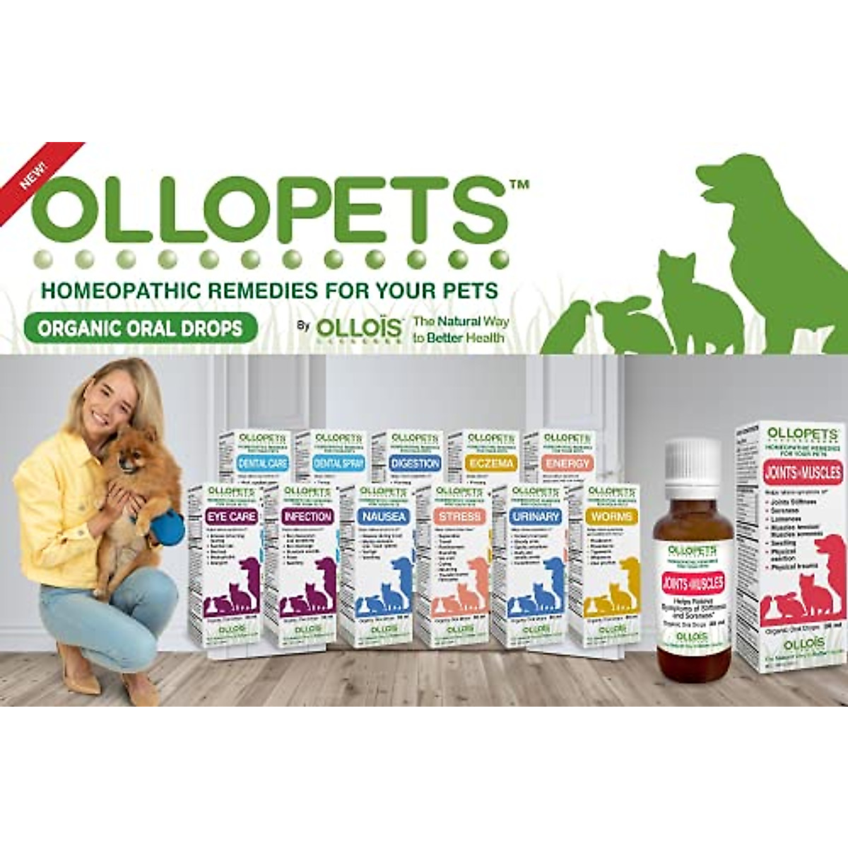 OLLOPETS Worms, Organic Homeopathic Remedy for All Pets, 1 Fl Ounce