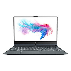2020 MSI Modern 14" FHD Laptop Computer, 10th Gen Intel Core i5-10210U, 16GB RAM, 512GB PCIe SSD, Intel UHD Graphics, Backlit Keyboard, HD Webcam, USB-C, Win 10 Pro, Gray, 32GB Snow Bell USB Card