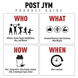 Post JYM Active Matrix - Post-Workout with BCAA's, Glutamine, Creatine HCL, Beta-Alanine, and More | JYM Supplement Science | Rainbow Sherbert Flavor, 30 Servings, 21.2 oz.