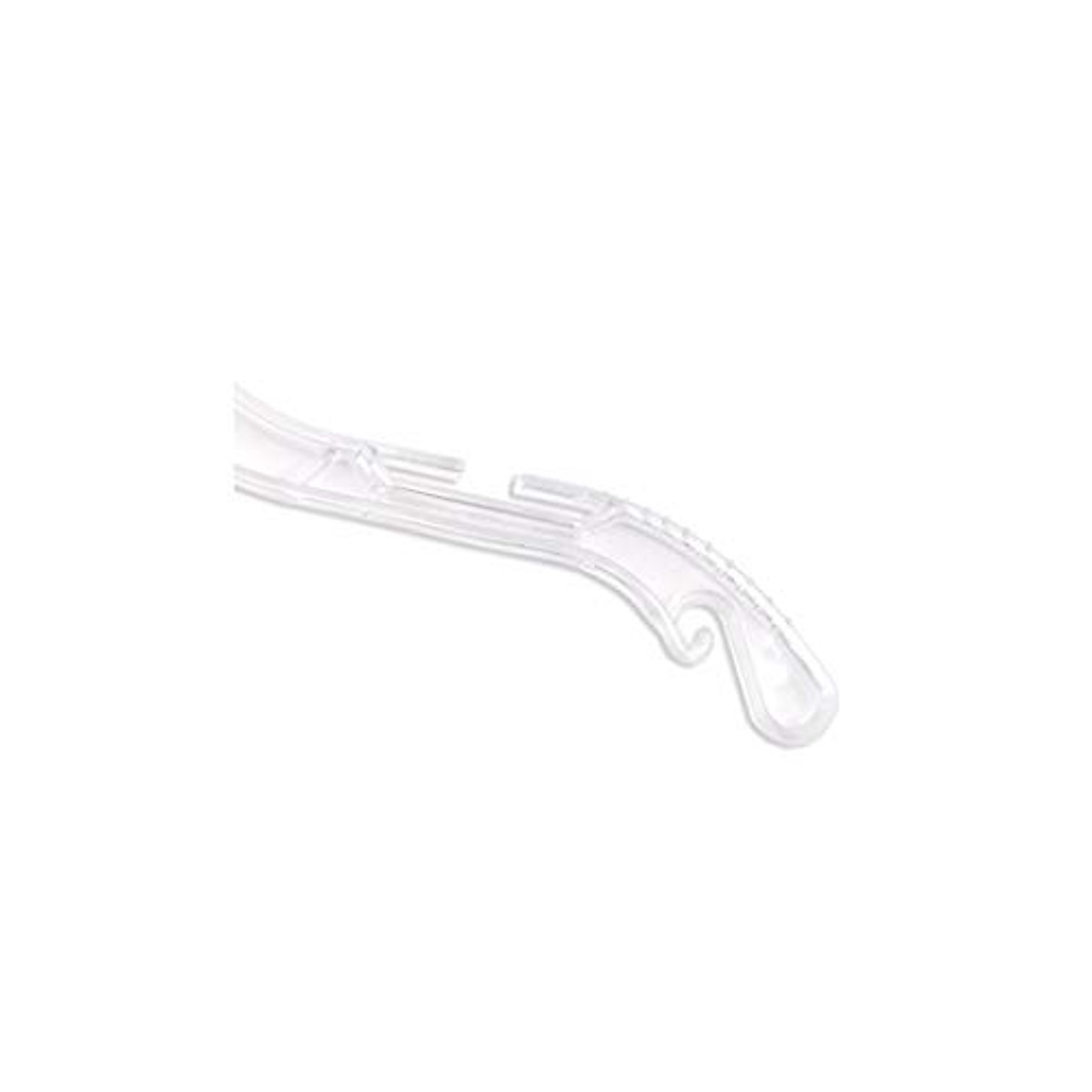 NAHANCO 300WW Plastic Heavy Weight Hanger, Reinforced Hook, 17", Clear (Pack of 100)