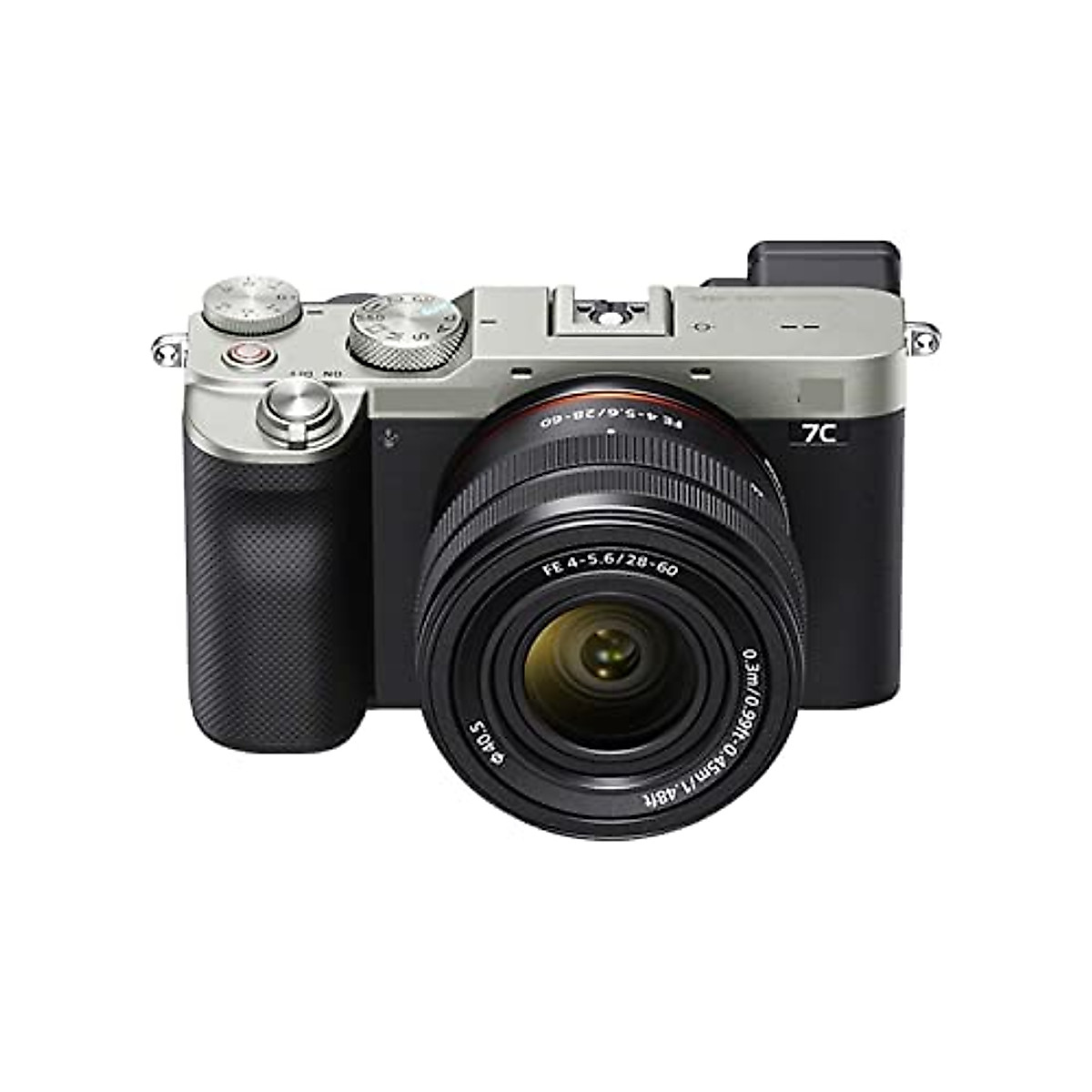 Camera Mirror 7C A7C Full-Frame Mirrorless Camera Digital Camera with 28-60 Mm Lens Compact Camera Professional Photography Digital Camera (Color : Silver)