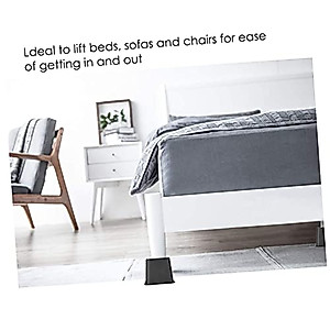 DOITOOL 4pcs Table Leg Protectors Silicone Table Protector Carpet Protector for Furniture Legs Heavy Duty Furniture Lifter Mattress Risers Square Bumper Protective Agent Heightener Floor