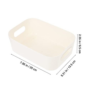 VOSAREA Jewelry Organizer Tray 6pcs Desktop Storage Baskets Plastic Storage Baskets Bins Container Organizer with Handle for Home Office Book Makeup Toy Storage Organizer