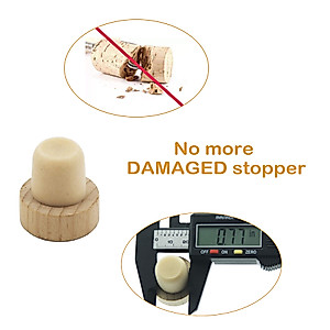 Whiskey Stones and Bottle Stopper Set, Pack of 8 Whiskey Drinking Stones to Chiling Whiskey, Polymer Stopper for Standard Spirit, Wine Bottles, Gift Pack for Christmas, Birthday - Barleo Malt°