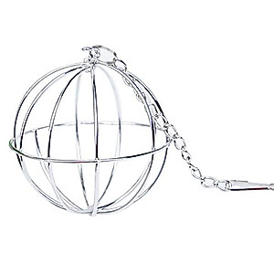 CHENGBEI Stainless Steel Rabbit Feeder Ball Bunny Hay Grass Shelf Rack Toy Feed Dispenser