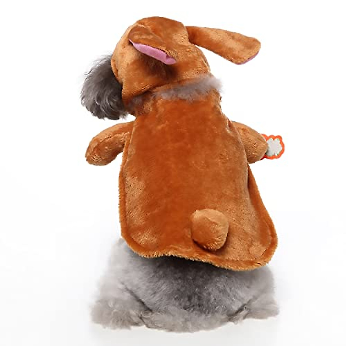 Alidamo Dog Costume Halloween Shirt for Pet Cat Puppy Christmas Turkey Clothes Outfits Brown Rabbit Small