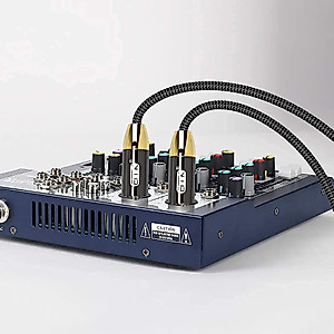 EMK XLR Microphone Cable XLR Male to XLR Female 3-Pin Balanced Behringer Mixer Speaker Cable Equalizer Mic Preamplifier Cable Compatible with Speaker Systems(10 Feet/3M, XLR Male to Female Black)