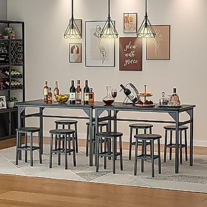 Qsun 5-Piece Dining Table and Chairs Set for 4, Kitchen Table Set for Kitchen, Dining Room, Breakfast Nook and Home Bar, Dining Table Set for Small Apartment, Black