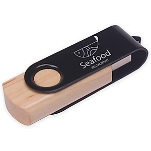Wholesale 10PCS 8GB Bulk Pack Custom Logo Wooden USB Flash Drives Swivel Thumb Drive Memory Stick, DIY Personalized 10PCS 8GB Wood Swivel USB Memory Stick with Custom Logo Engraved