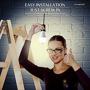 VOLANSON TECHNOLOGIES Motion Sensor Light Bulbs with Dusk to Dawn Sensor Indoor Motion Detector Bulb for Front Door, Porch, Garage, Security Automatic LED Lightbulb 12W Warm White 3000K E27
