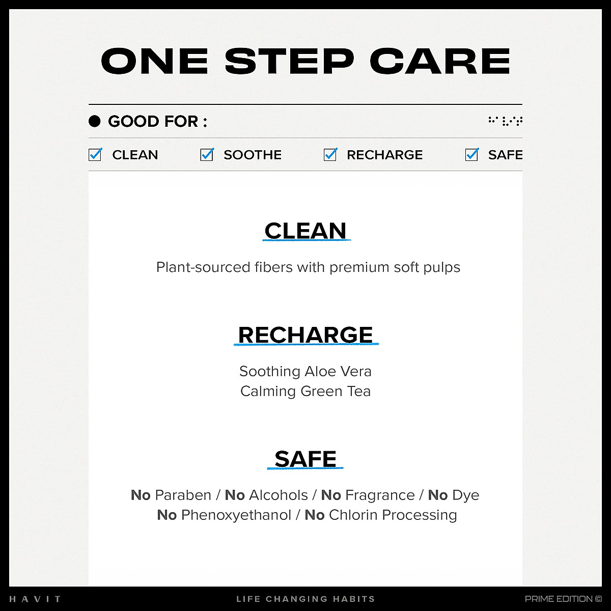 HAVIT Prime Edition Wipes for Men - 360 Flushable Wipes for Adults, Unscented Wet Wipes Infused with Aloe & Green Tea, At-Home Use Dispensers, Septic and Sewer Safe, (Total 360 Wipes - 6 Packs of 60)