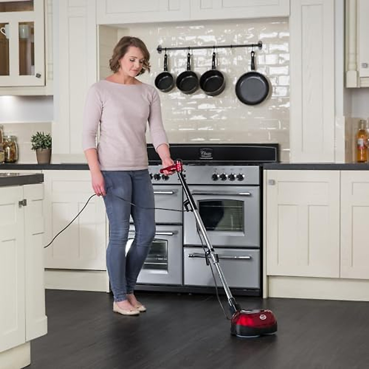 Ewbank EP170 All-In-One Floor Cleaner, Scrubber and Polisher, Red Finish, 23-Foot Power Cord