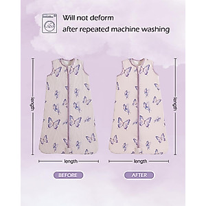 CocoCradle Baby Sleep Sacks Unisex Toddlers' Sleep Wearable Blanket Sleeping Bags, 2-Way Safe Zippers Sleepsack 0.5TOG for Babies | S