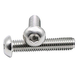M5 x 30mm Button Head Socket Cap Screws,Pack 20-Piece,Stainless Steel,Full Thread,Metric