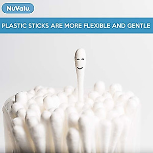 NuValu Cotton Swabs, Multi-Purpose, Double Tipped, 100% Pure Cotton (1000 Count)
