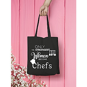 VAMSII Chef Tote Bag Women Chef Gifts Chef Shoulder Bag New Chef Gifts Culinary Gifts for Chefs Culinary Student Gifts (women Chefs tote)
