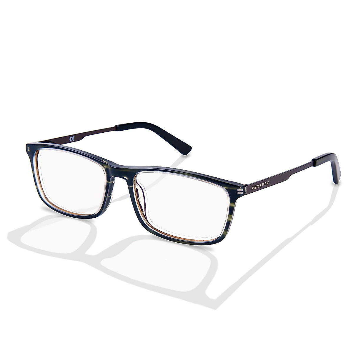 PROSPEK Blue Light Filter Glasses I Computer Eyeglasses for Men I Blue Light Blocking with Clear Lens I Anti Eyestrain I GRANITE