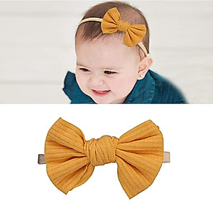 Globalsupplier inSowni 12 Pack Soft Stretchy Nylon Bow Headbands Hair Accessories for Baby Girls Toddlers Newborns Infants Kids