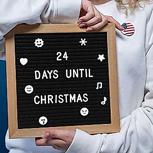 ABELL Felt Letter Board Include 680 Pre-cut Letters, 10x10 Inches Message Changeable Board for Farmhouse Office Rustic Home decor